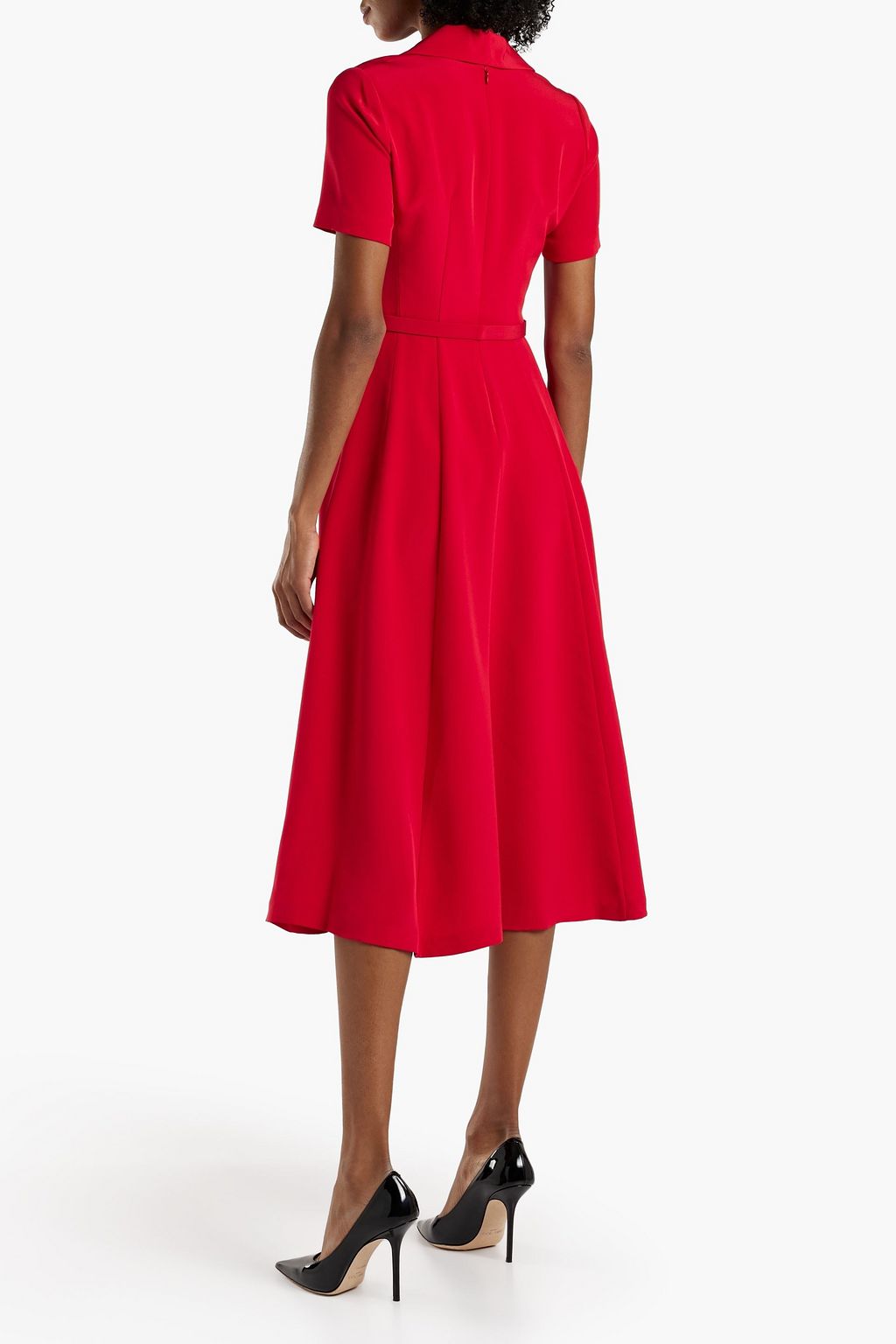 ADAM LIPPES Pleated silk-crepe dress | THE OUTNET
