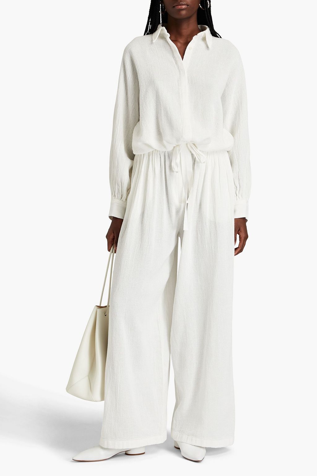 MISSING YOU ALREADY Gathered cotton wide-leg pants | THE OUTNET
