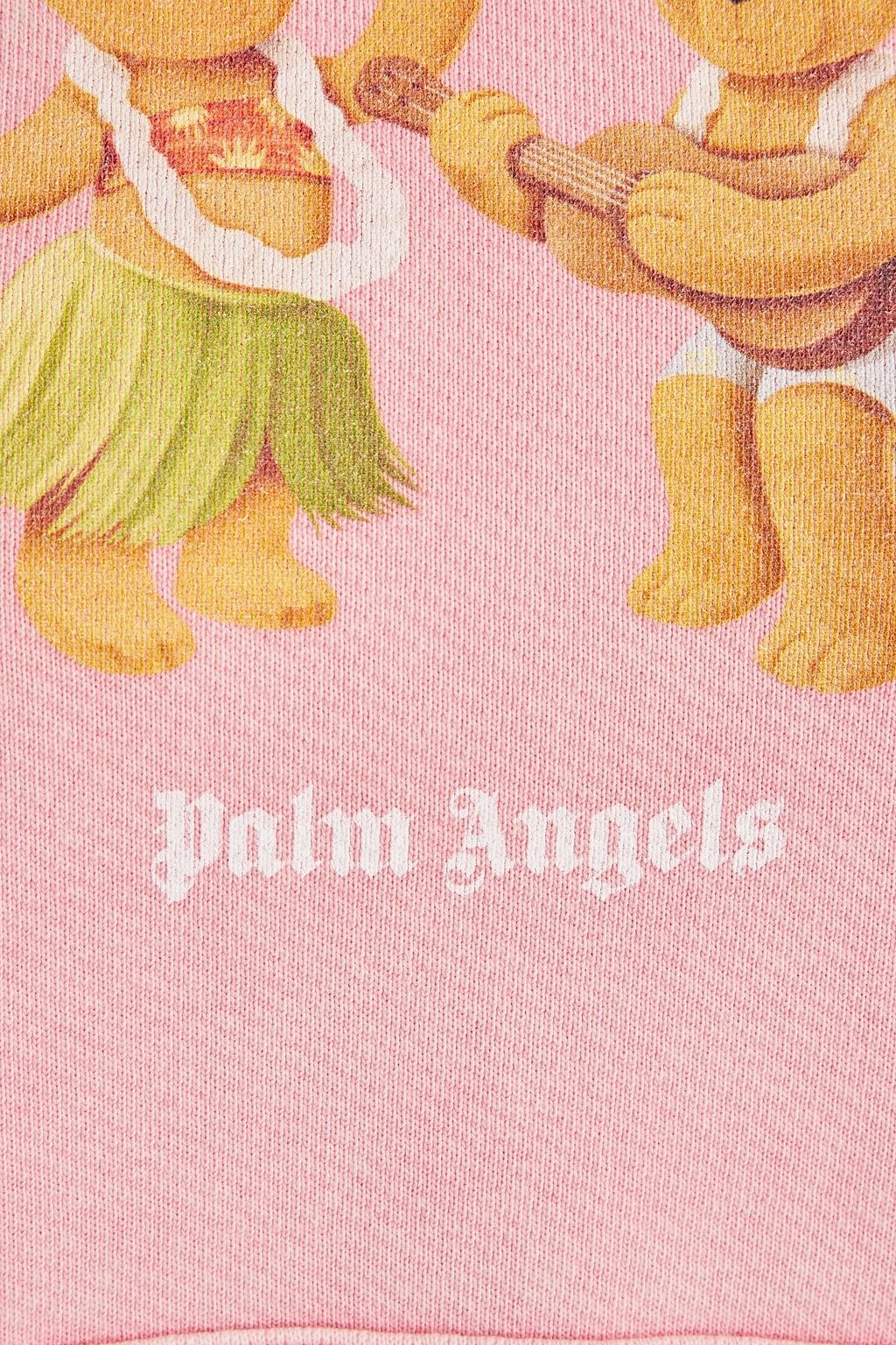 PALM ANGELS Printed French cotton-terry hoodie | THE OUTNET