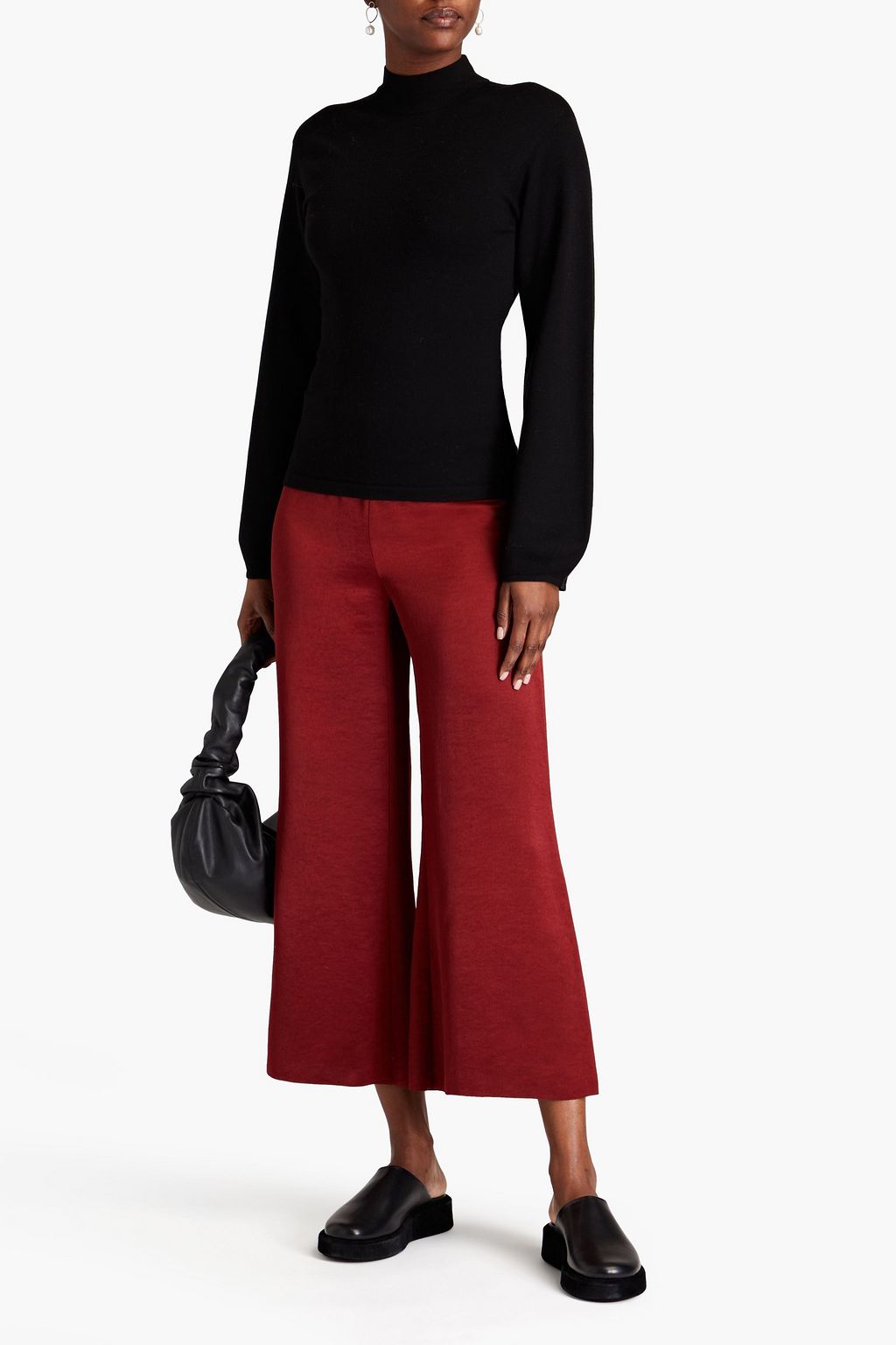 VINCE. Cropped satin wide-leg pants | THE OUTNET