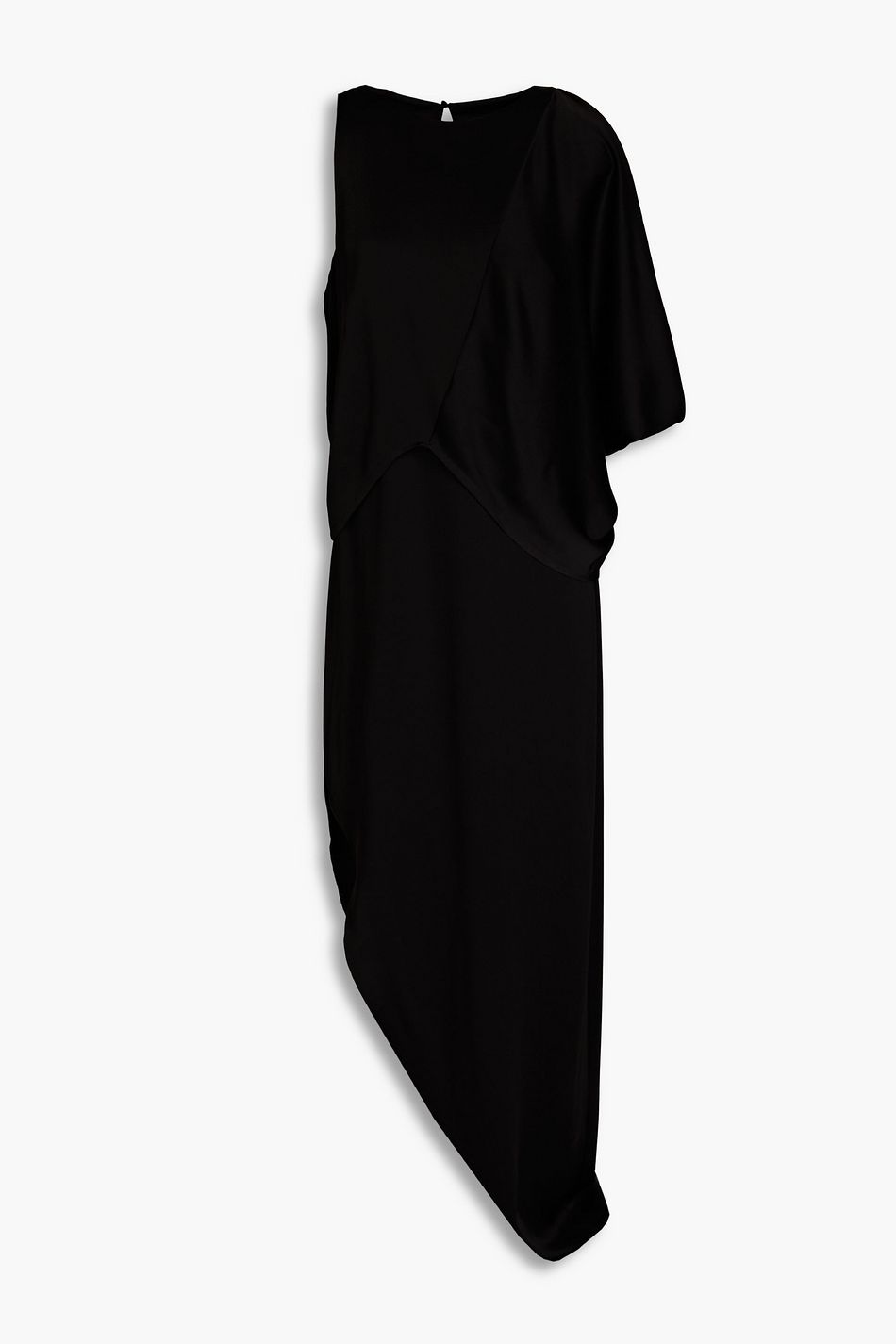 HALSTON Asymmetric draped satin maxi dress | THE OUTNET