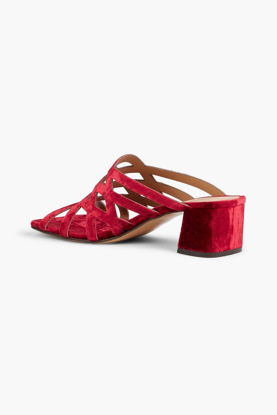 Dries Van Noten Laser Cut Crushed Velvet Mules The Outnet