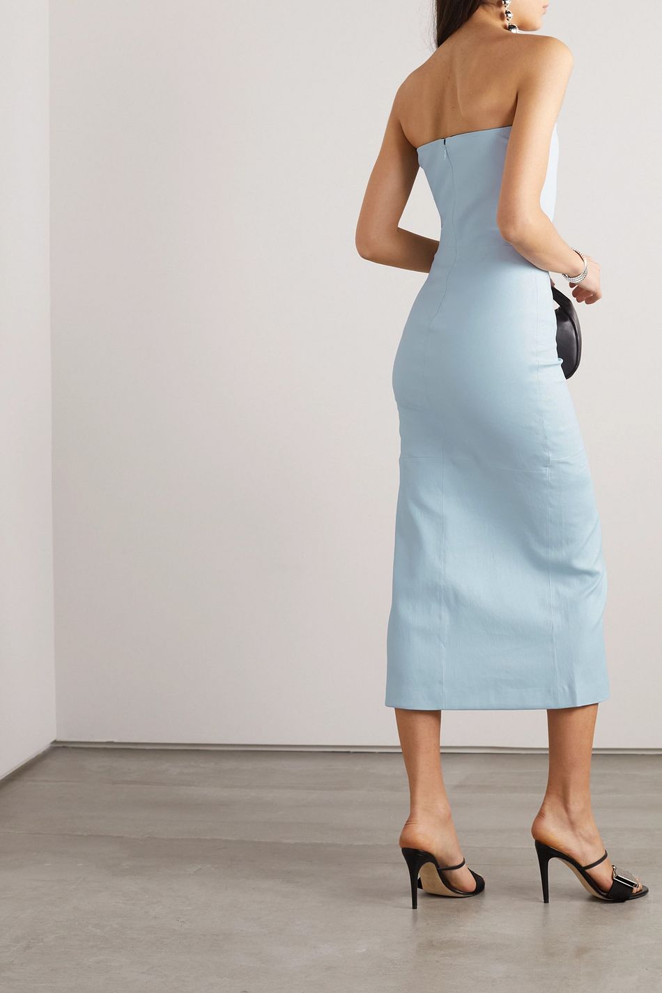 SPRWMN Strapless leather midi dress | THE OUTNET