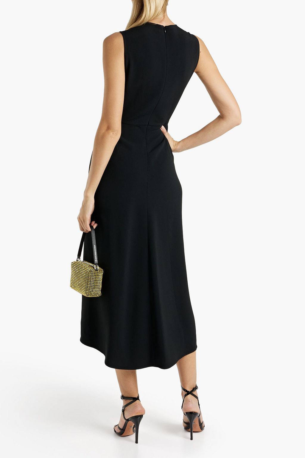 Victoria Beckham Pleated Crepe Midi Dress The Outnet