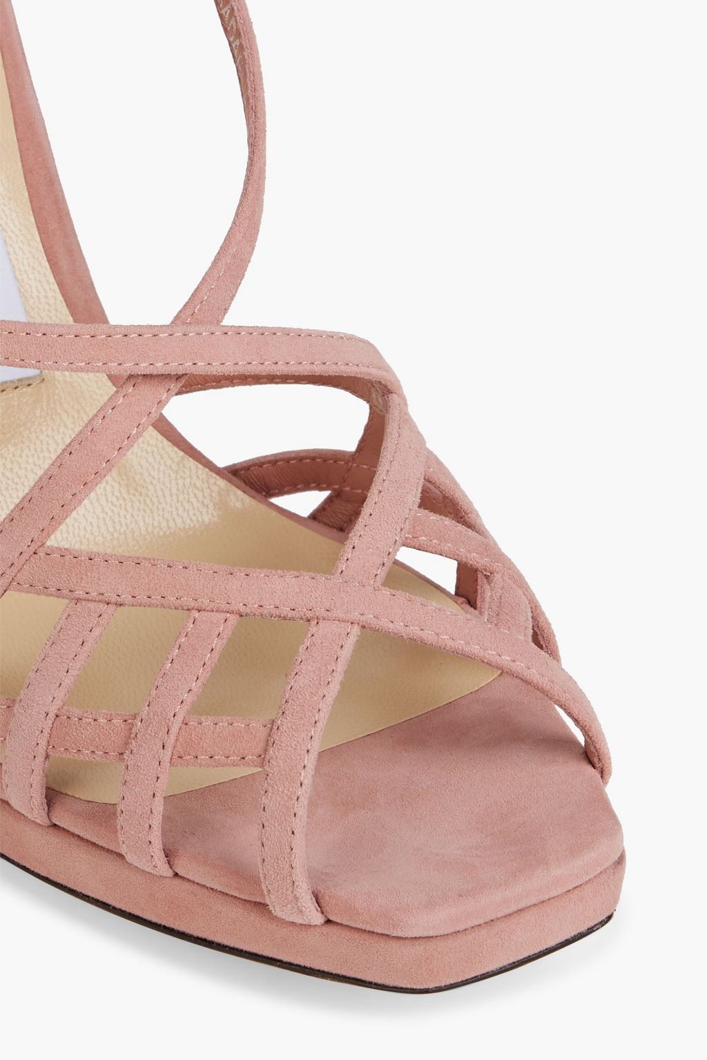 JIMMY CHOO Sadae 100 suede platform sandals | THE OUTNET