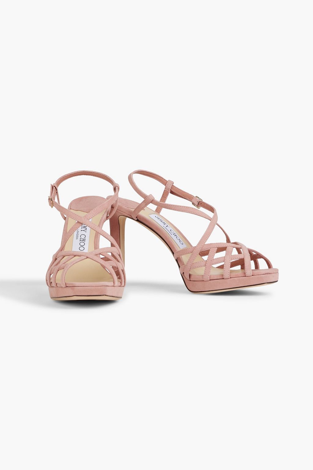 JIMMY CHOO Sadae 100 suede platform sandals | THE OUTNET