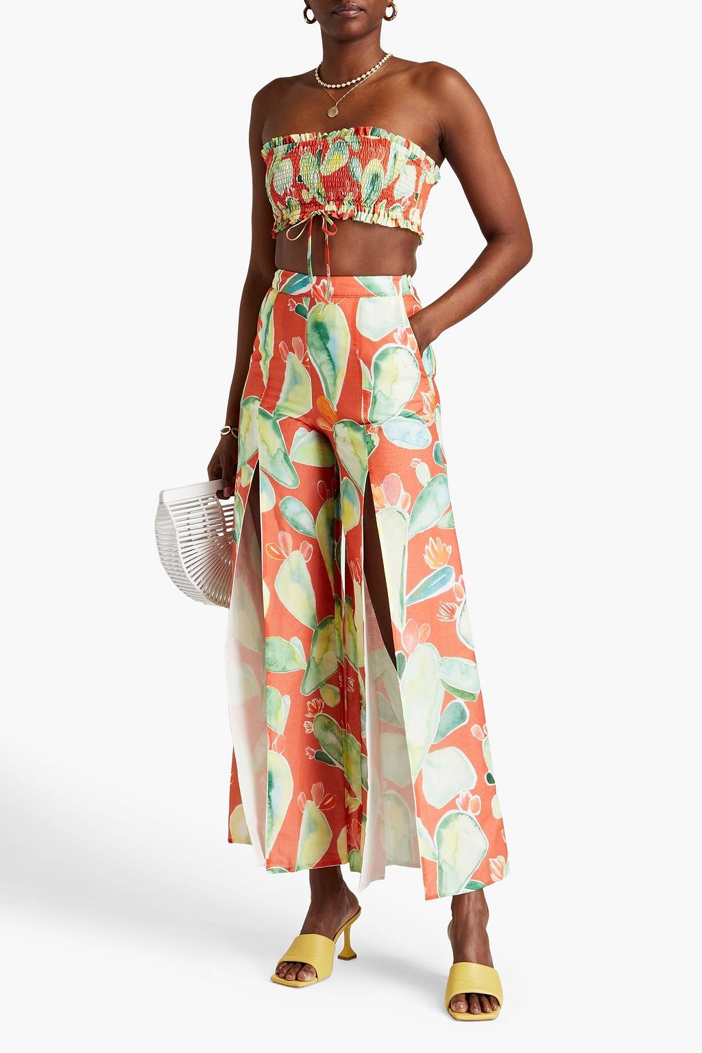 CHARO RUIZ IBIZA Erin printed cotton-voile wide-leg pants | THE OUTNET