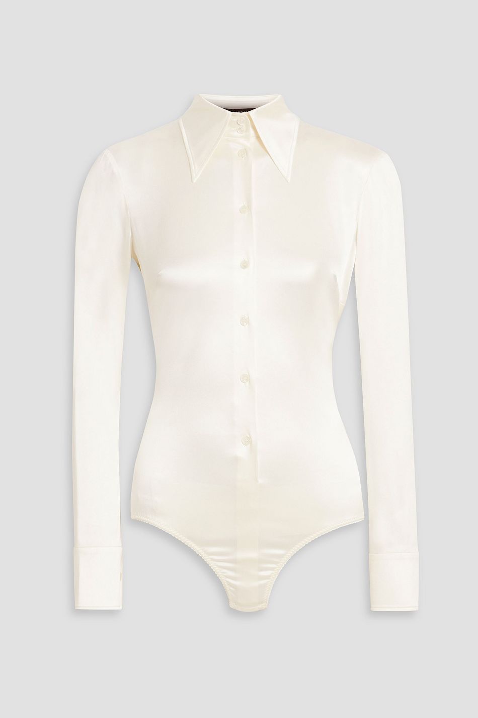 Dolceandgabbana Stretch Silk Satin Bodysuit The Outnet