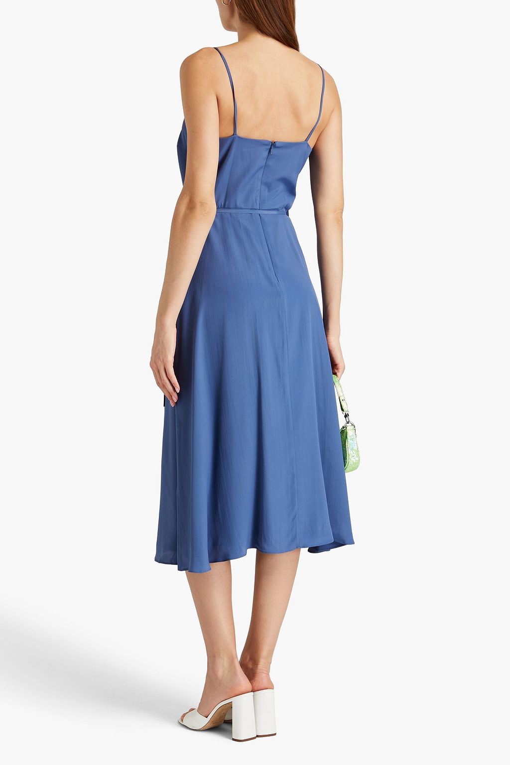 HALSTON Morgan crepe de chine midi dress | THE OUTNET