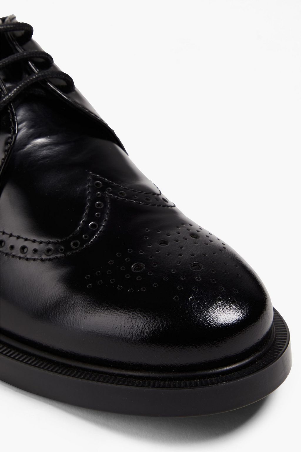 TOD'S Perforated patent-leather brogues | THE OUTNET