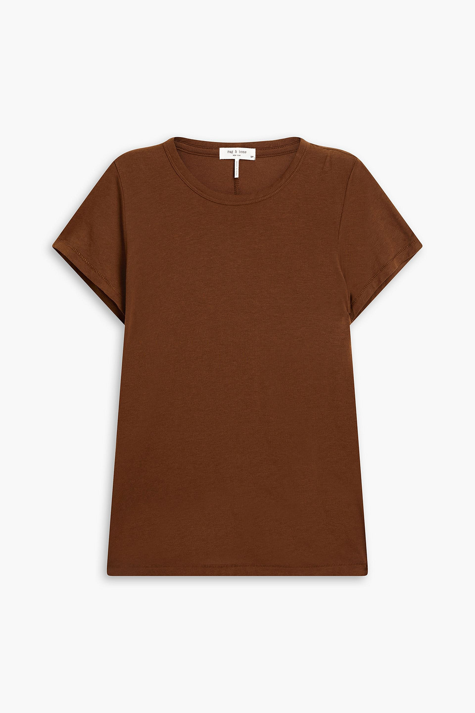 Rag & Bone Core Cotton-blend Jersey T-shirt In Brown | ModeSens