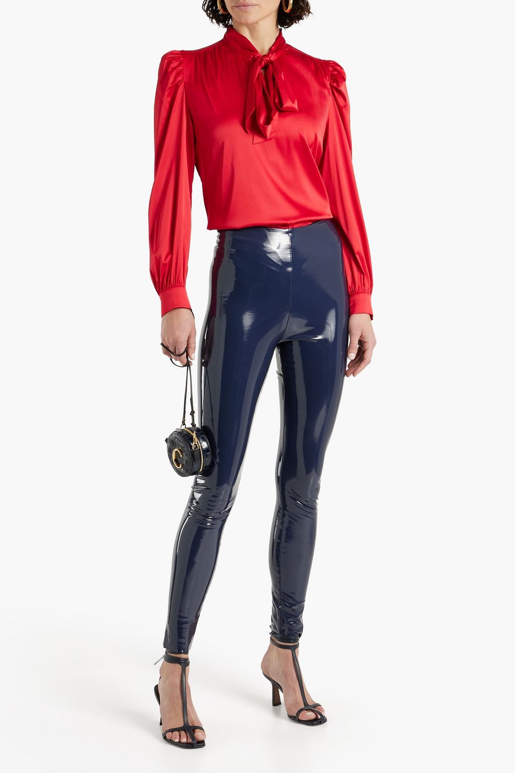 Walter Baker Duchess Pussy Bow Satin Blouse The Outnet