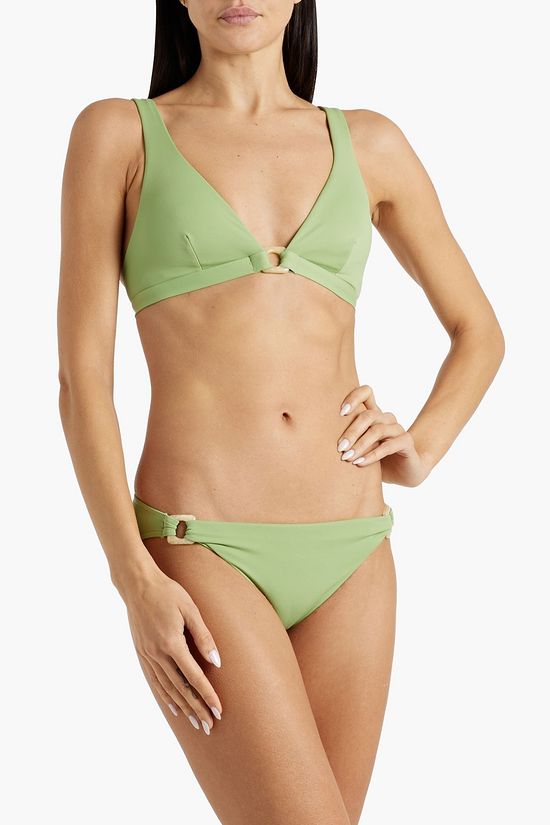 SEAFOLLY Belize ring-embellished low-rise bikini briefs | THE OUTNET