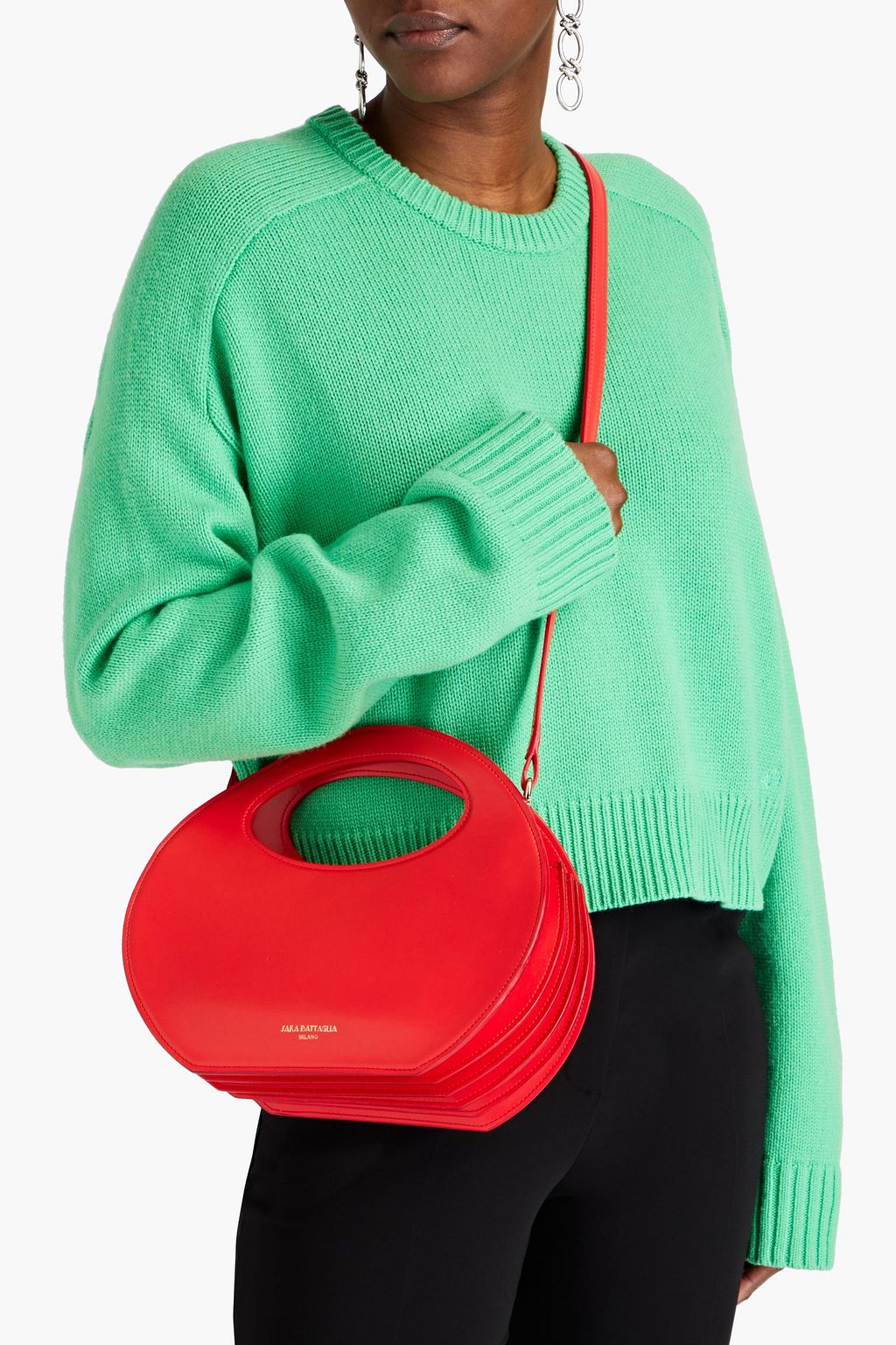 Sara Battaglia Circle Faux Leather Shoulder Bag The Outnet