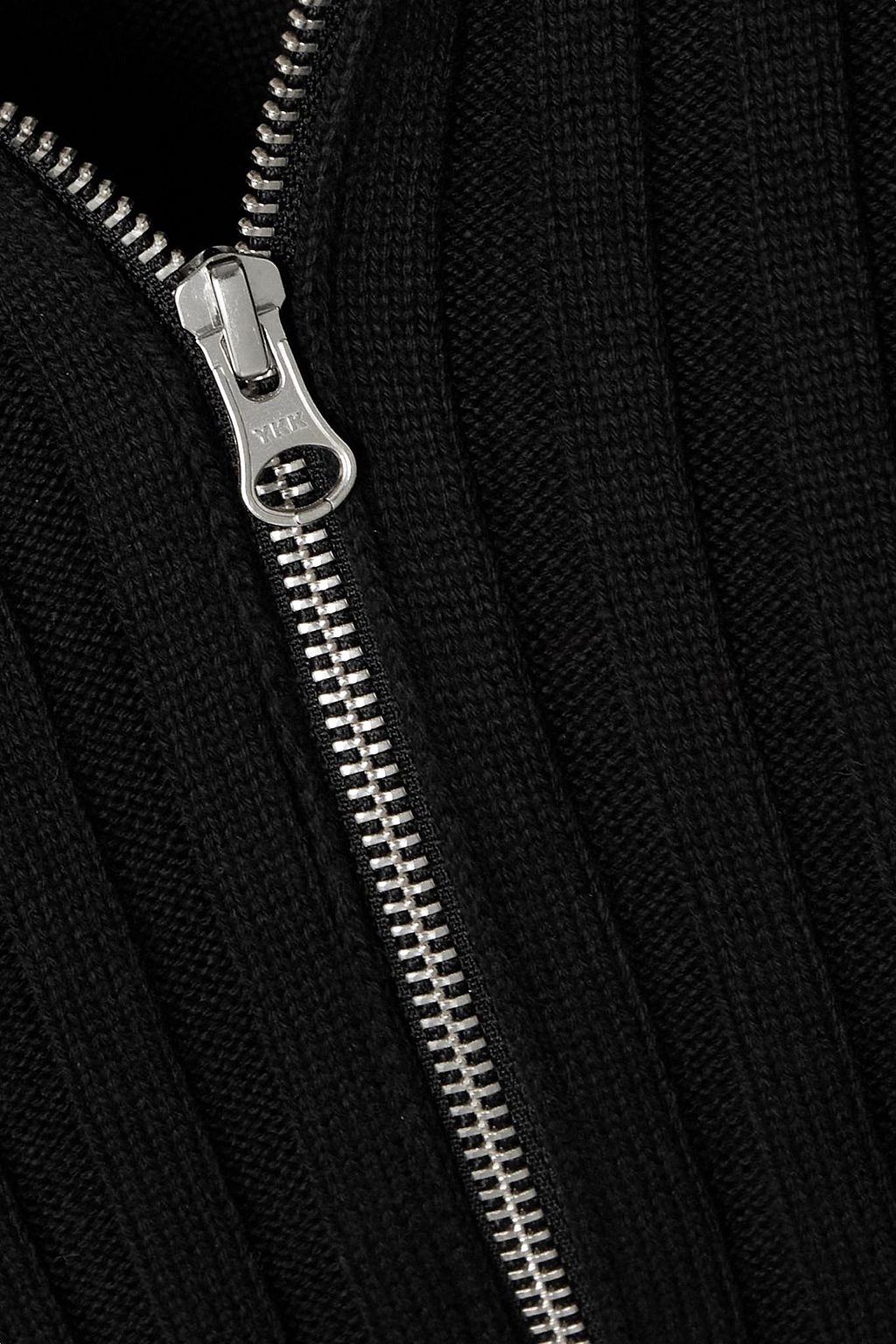 MM6 MAISON MARGIELA Embroidered ribbed cotton and wool-blend zip-up ...