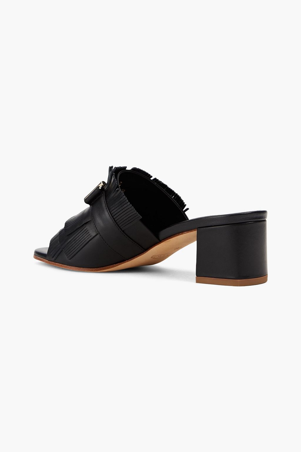TOD'S Mules aus Leder mit Verzierung und Fransen | THE OUTNET