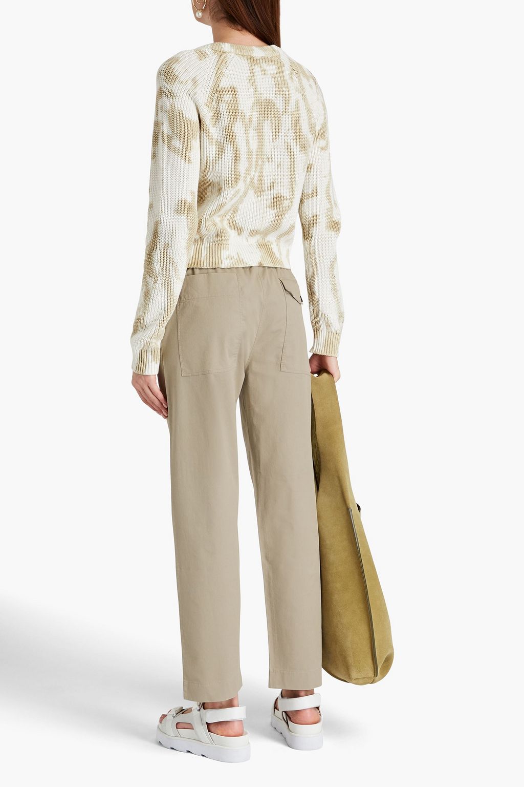 NINETY PERCENT Avery stretch-cotton twill tapered pants | THE OUTNET