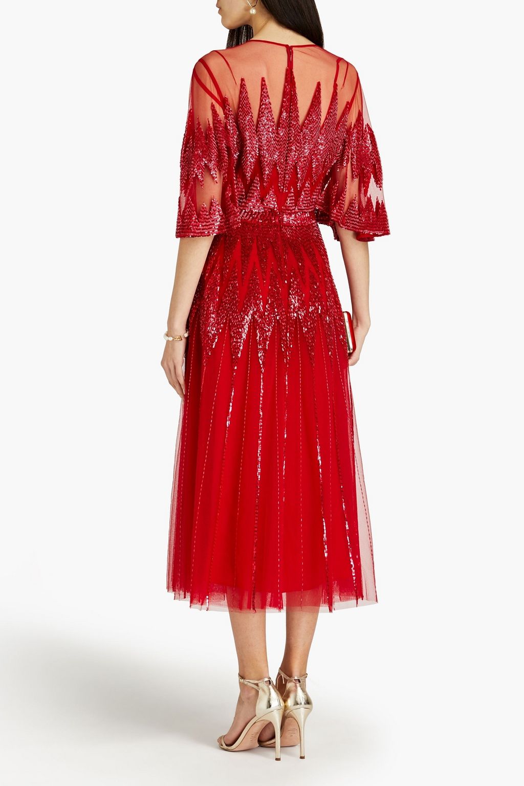 ZUHAIR MURAD Embellished tulle midi dress | THE OUTNET