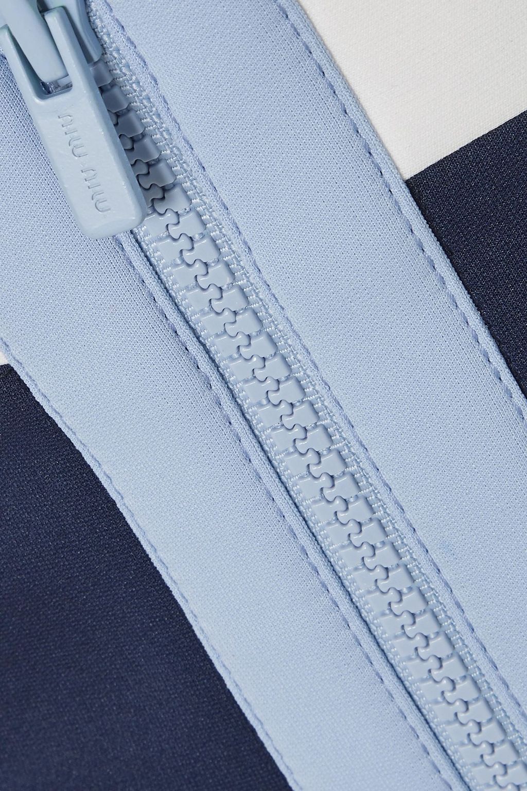 MIU MIU Color-block neoprene shorts | THE OUTNET