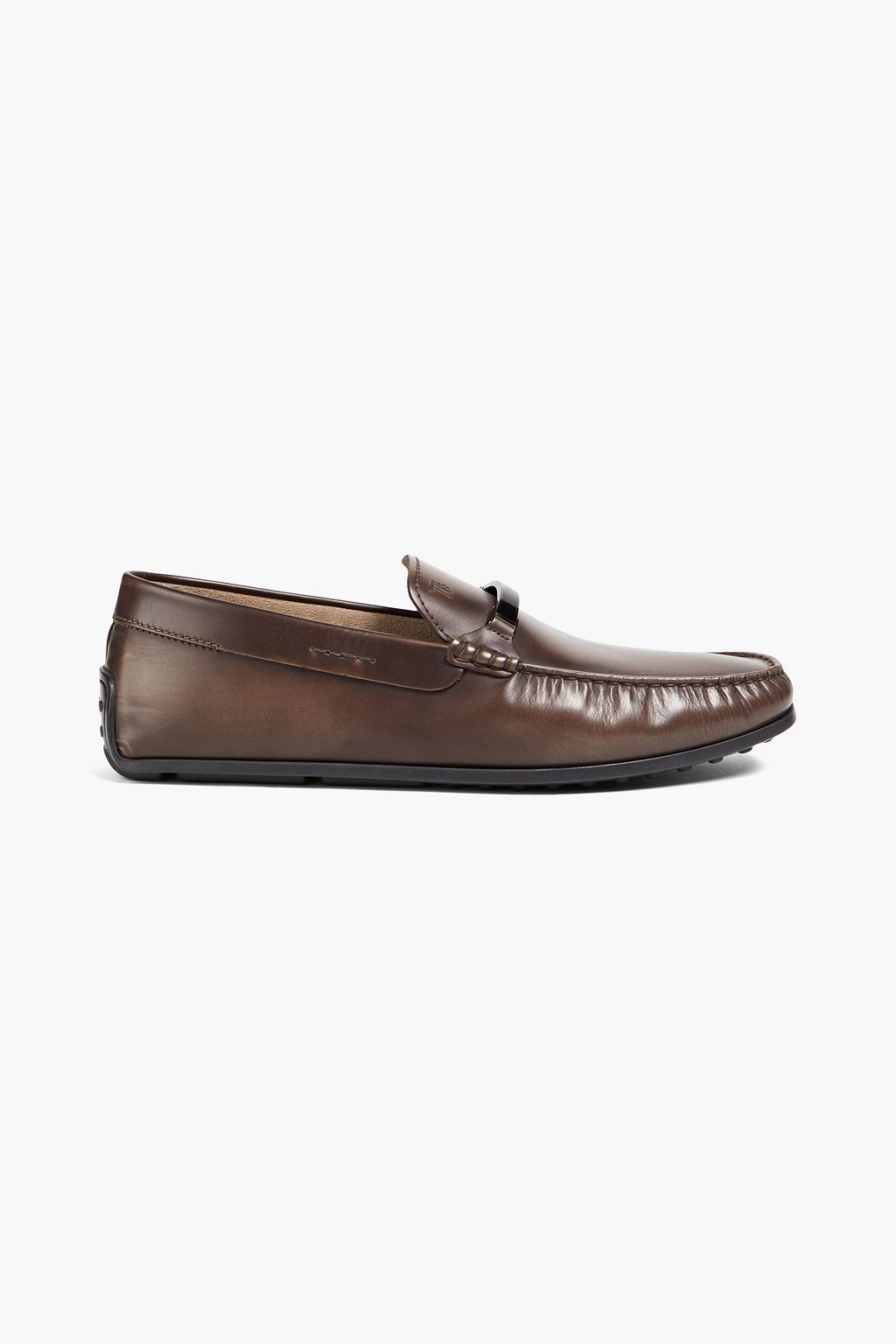 TOD'S Logo-appliquéd leather driving shoes | THE OUTNET
