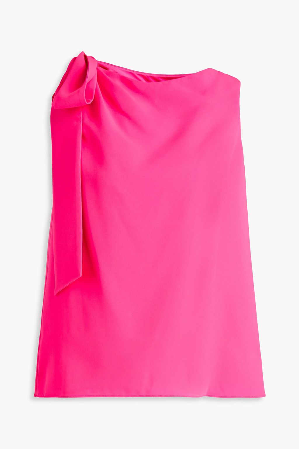 HALSTON Iliana draped neon crepe top | THE OUTNET