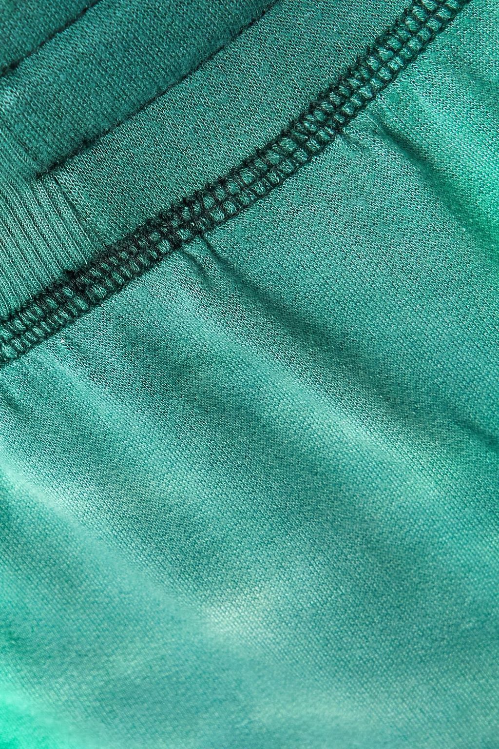 SPLITS59 Reena cropped tie-dyed stretch-modal French terry track pants ...