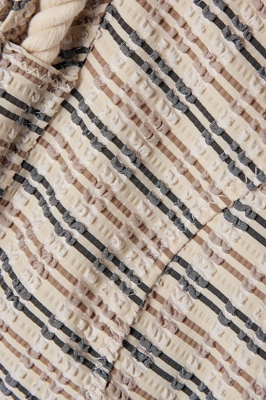 LISA MARIE FERNANDEZ Yasmin striped seersucker bikini | THE OUTNET