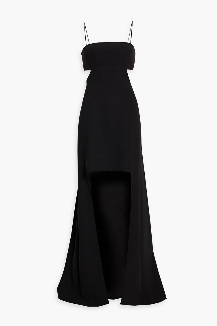 HALSTON Asher asymmetric cutout stretch-crepe gown | THE OUTNET