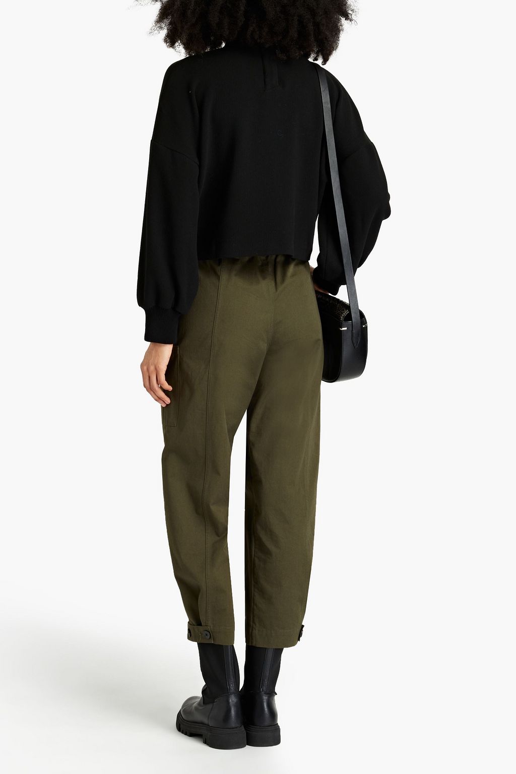 BA&SH Piotre cropped crepe turtleneck top | THE OUTNET