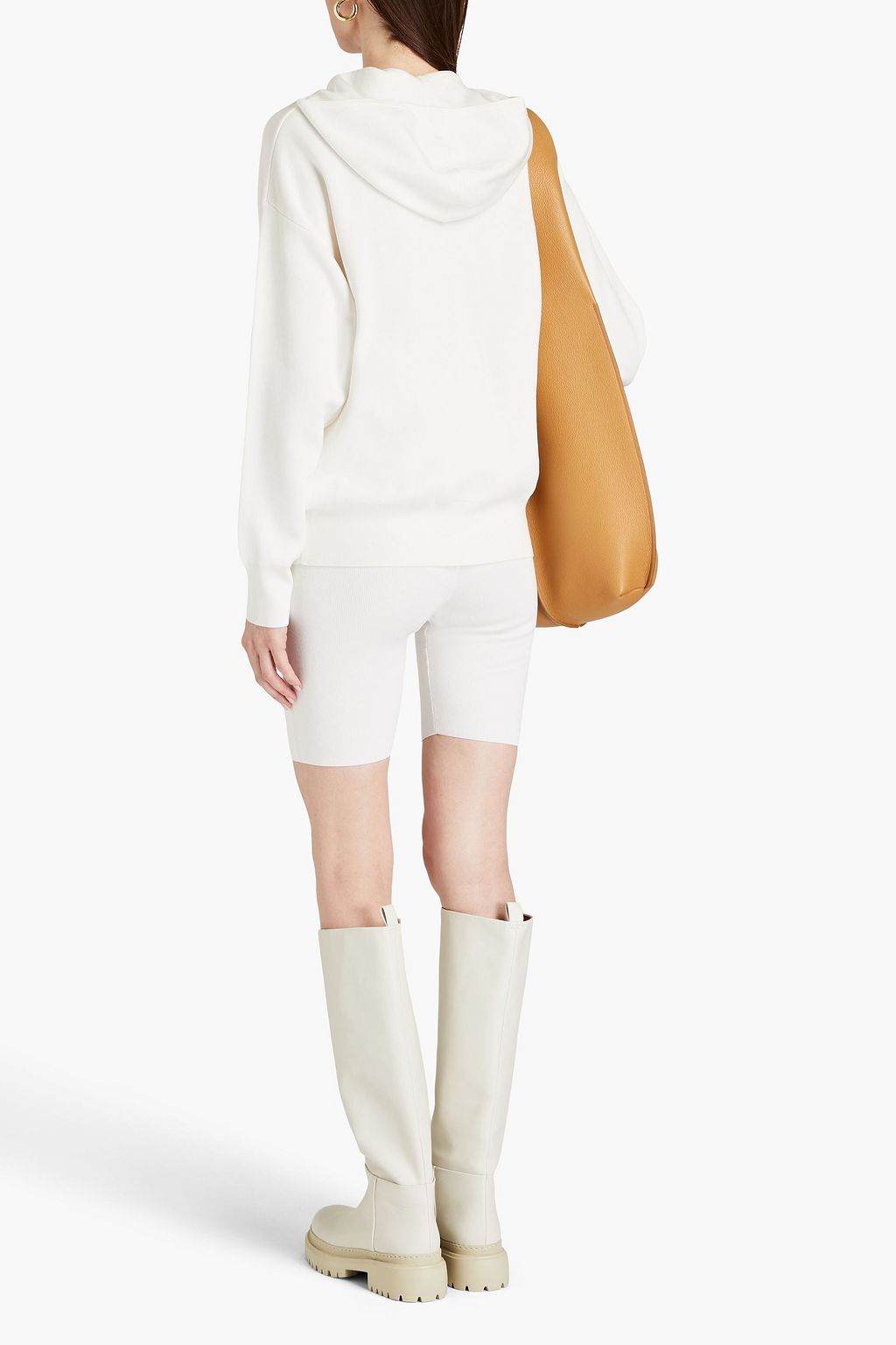 SANDRO Logo-embroidered knitted zip-up hoodie | THE OUTNET