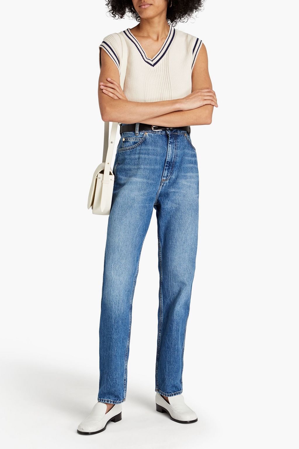 SANDRO Oscar high-rise slim-leg jeans | THE OUTNET