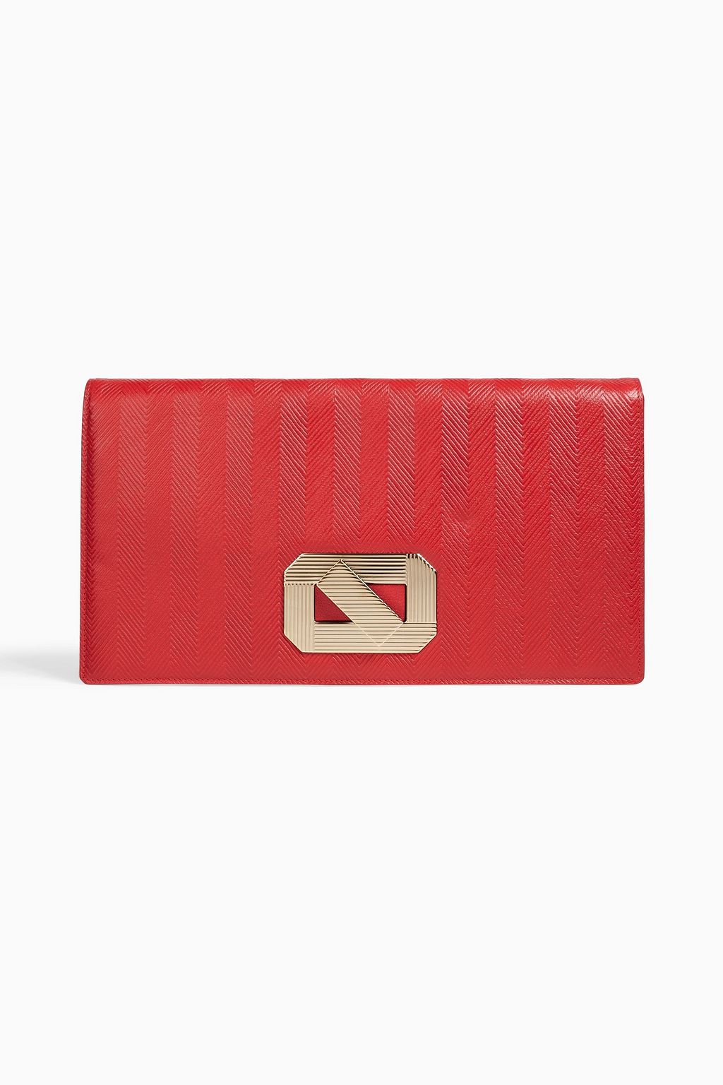 MISSONI Embossed pebbled-leather clutch | THE OUTNET