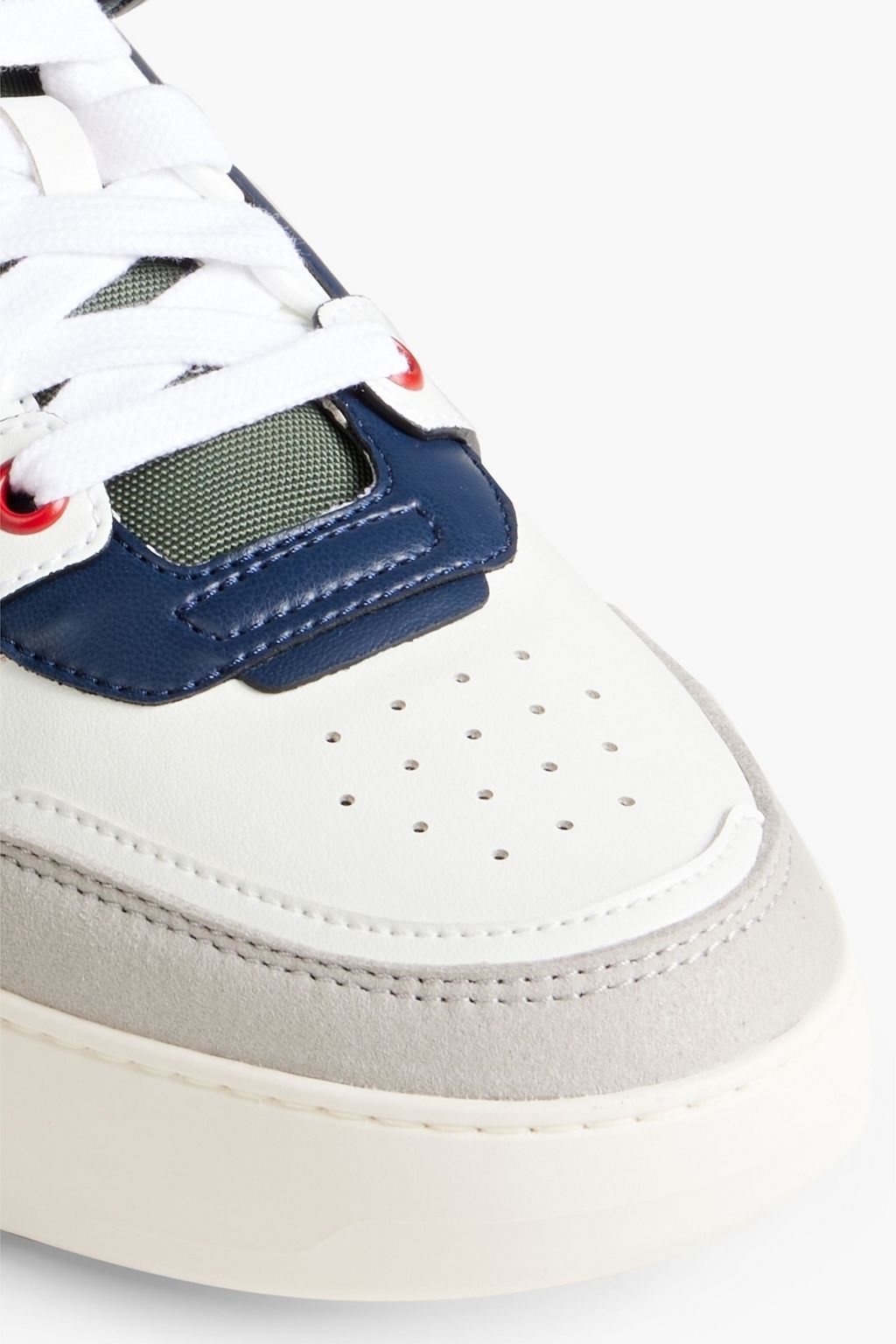 ACBC X MISSONI Printed leather and suede sneakers | THE OUTNET