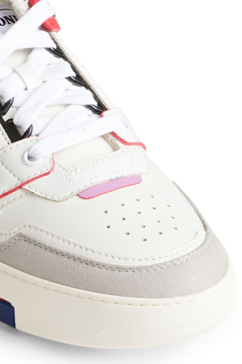 ACBC X MISSONI Printed leather and suede sneakers | THE OUTNET