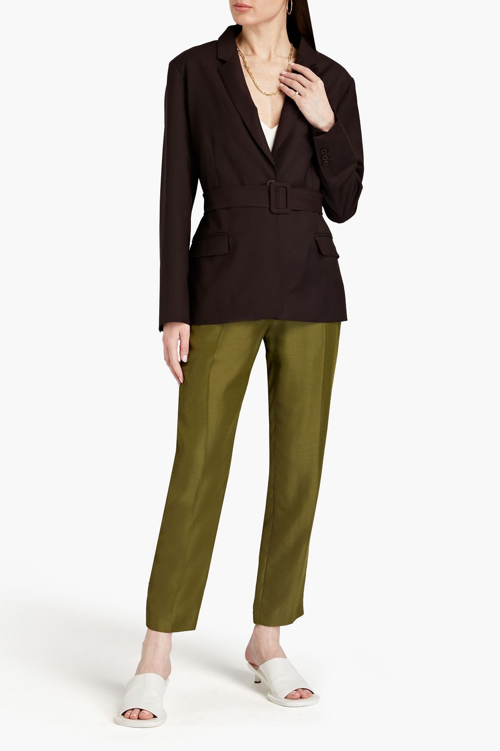ENVELOPE1976 Pfeiffer belted wool blazer | THE OUTNET