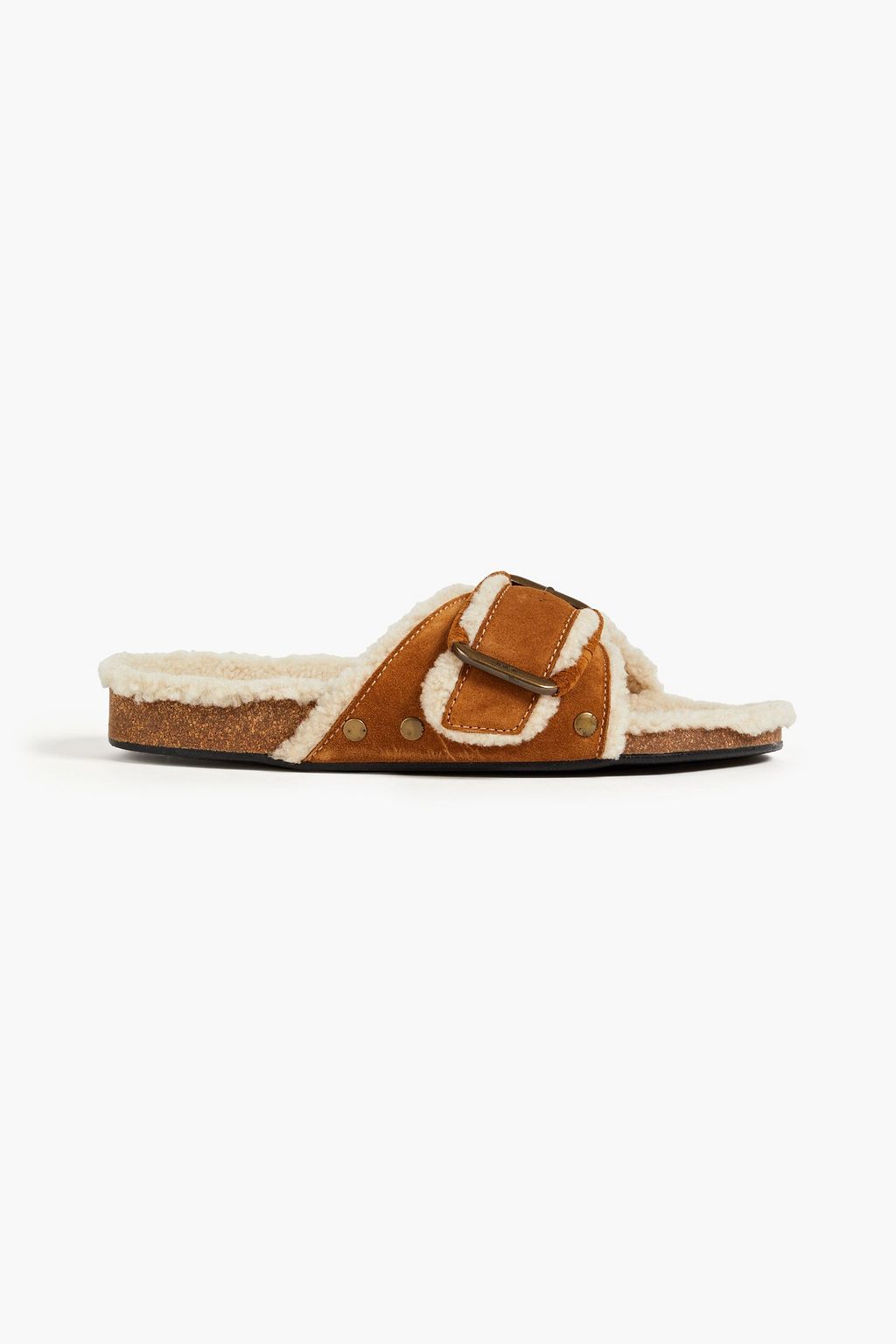 BA&SH Clory shearling sandals | THE OUTNET