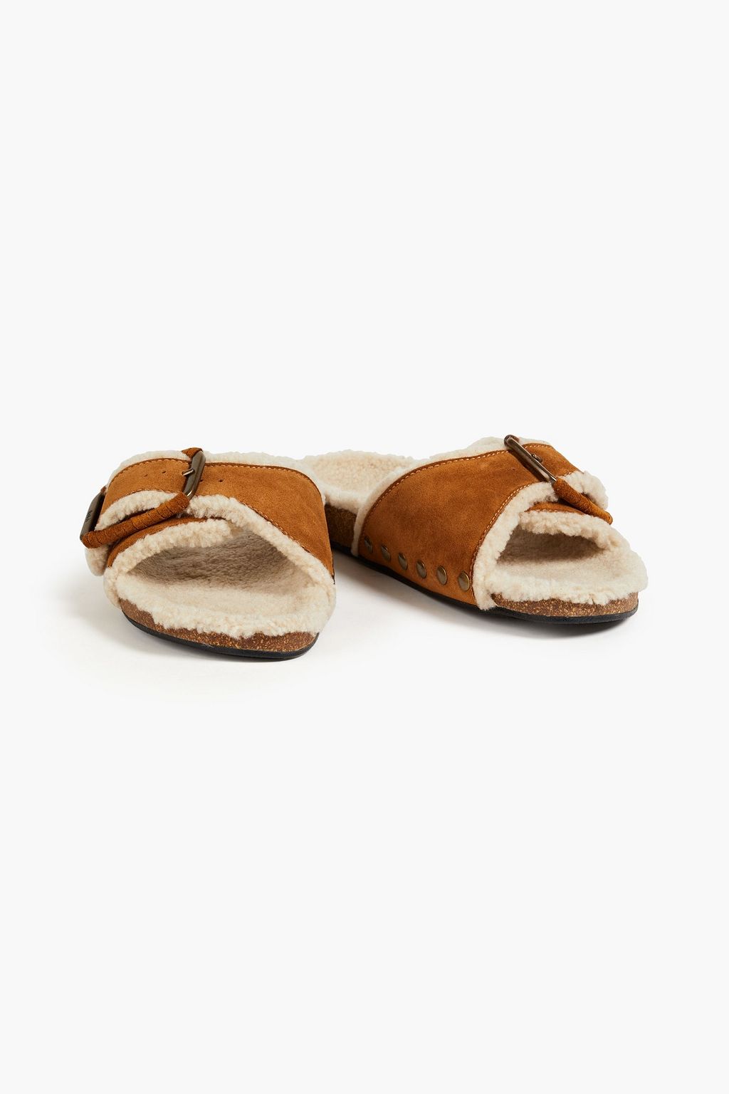 BA&SH Clory shearling sandals | THE OUTNET