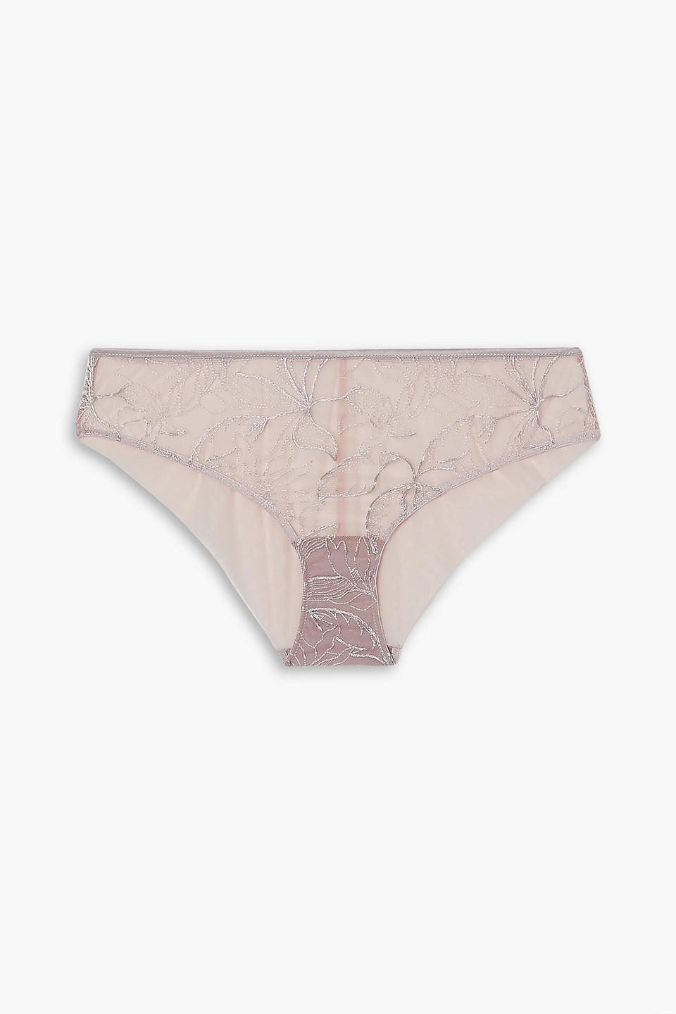 Katherine Hamilton Vivian Satin-trimmed Embroidered Stretch-tulle ...