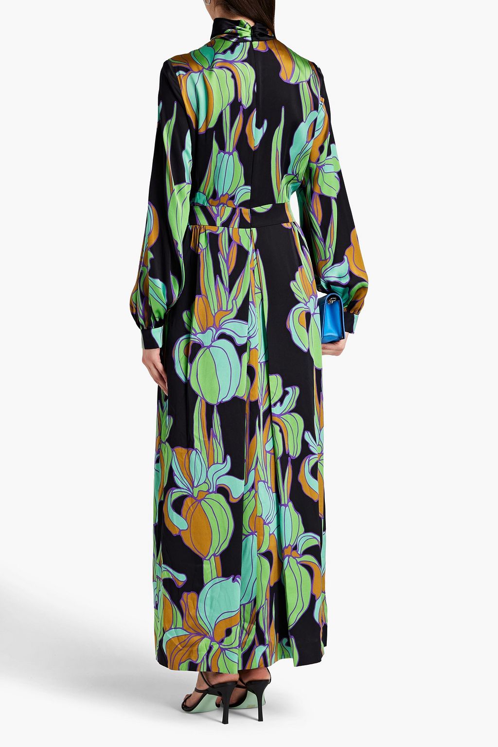DRIES VAN NOTEN Floral-print silk-satin maxi dress | THE OUTNET