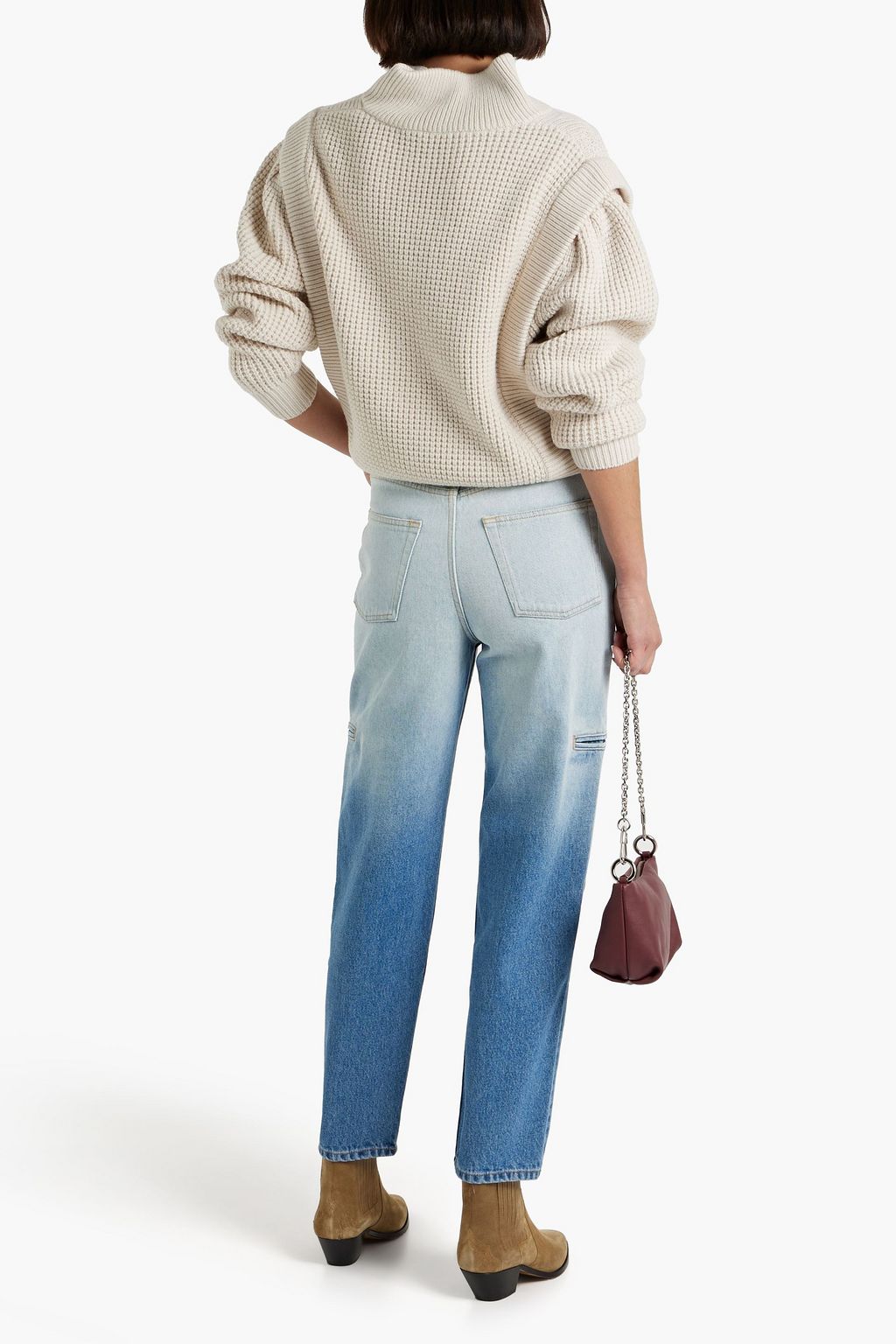 IRO Macky waffle-knit half-zip sweater | THE OUTNET