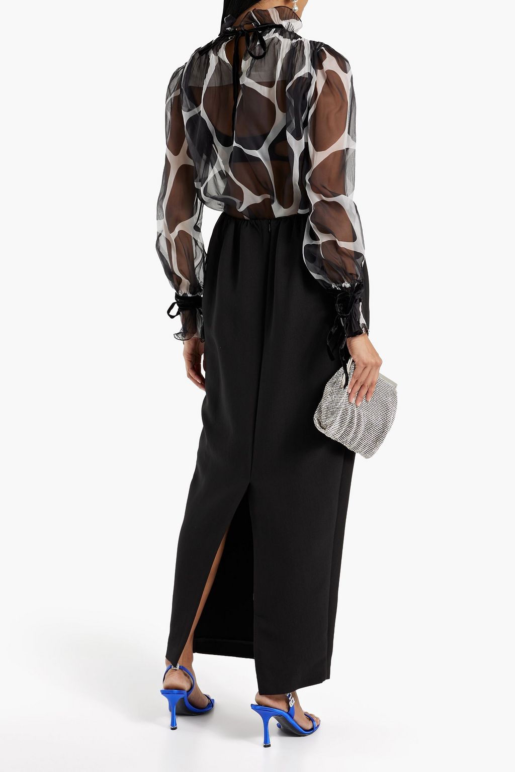 Valentino Garavani Ruffled Printed Silk Chiffon Blouse The Outnet