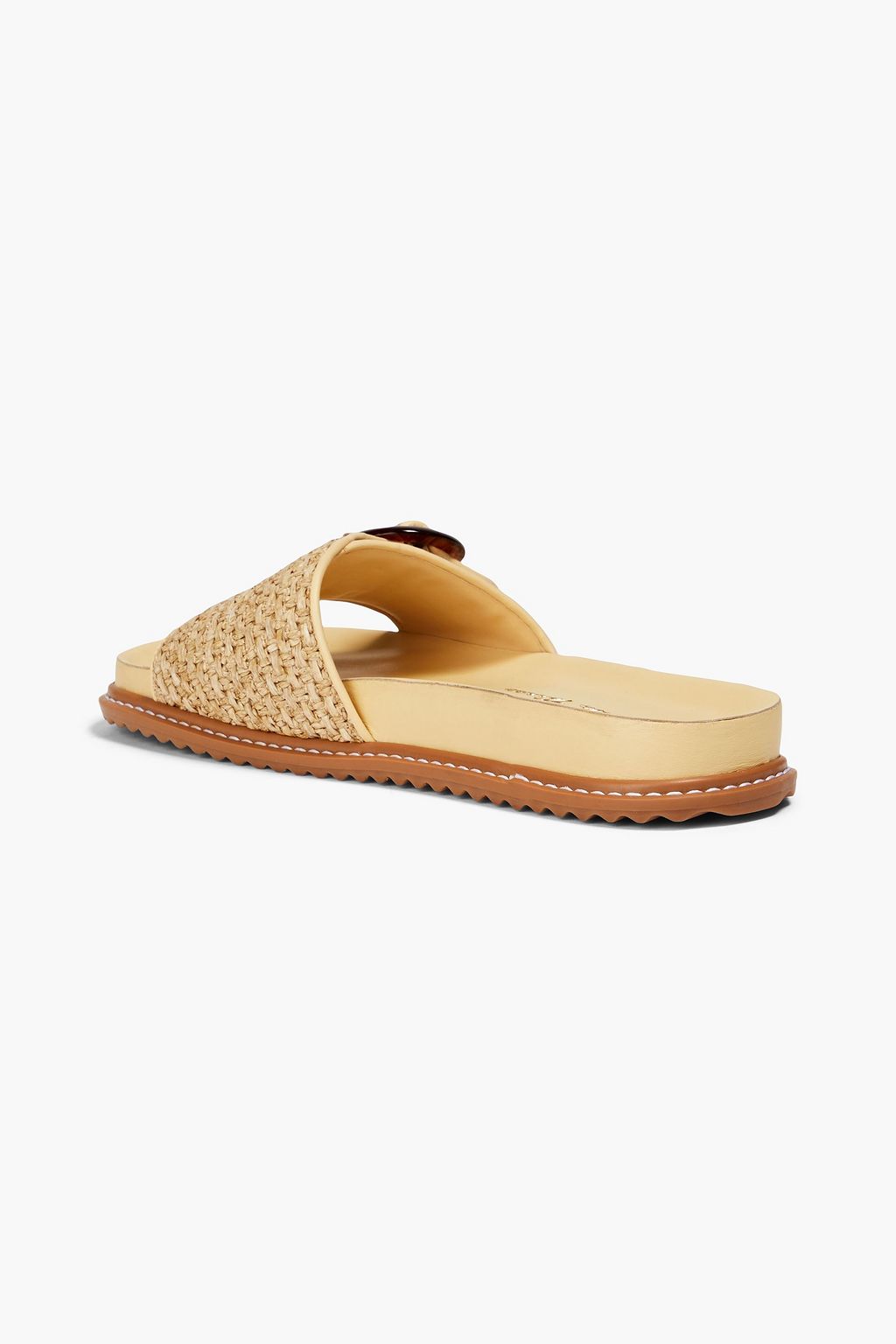 PAULA TORRES Lia buckled straw slides | THE OUTNET