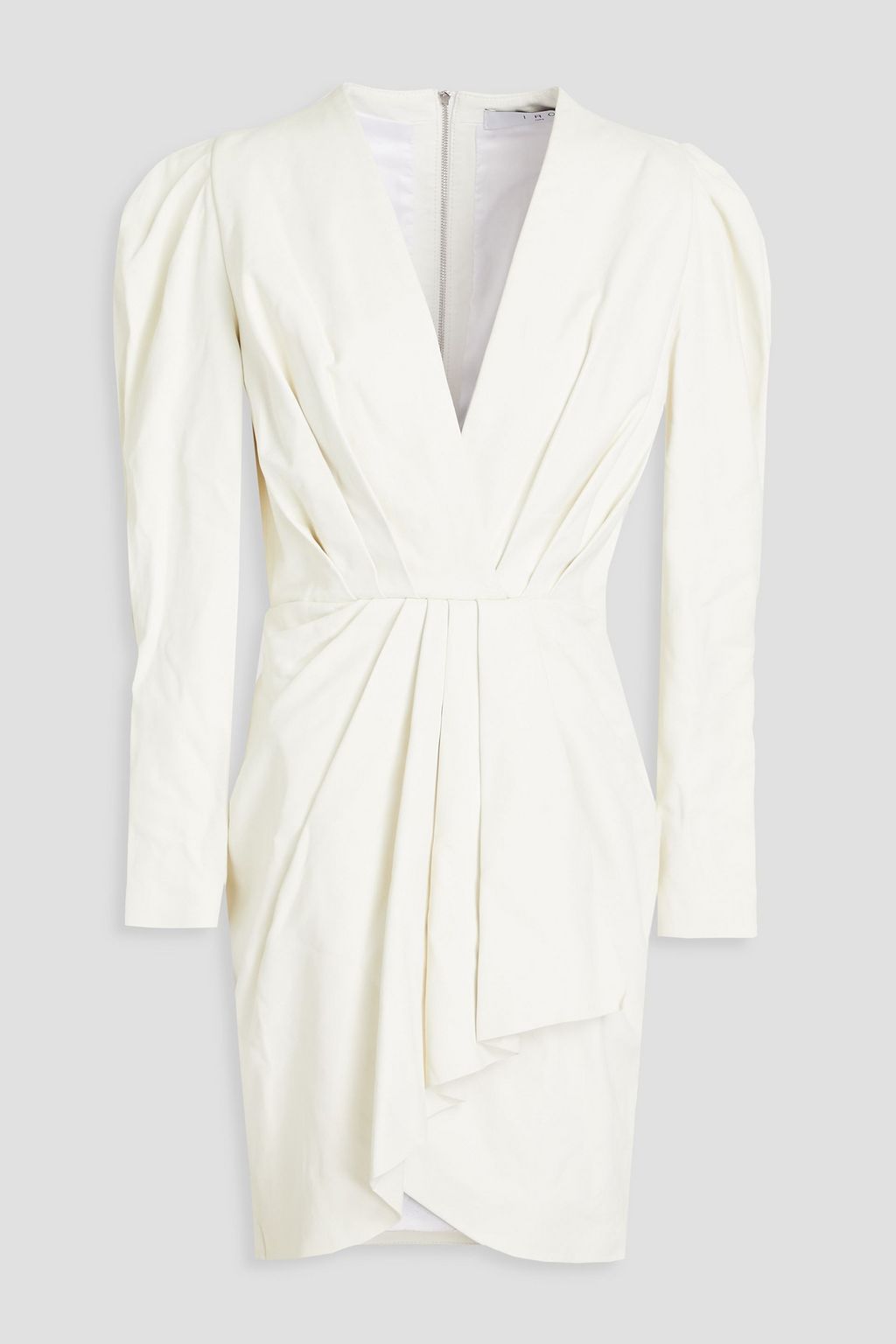IRO Sumai wrap-effect pleated leather mini dress | THE OUTNET