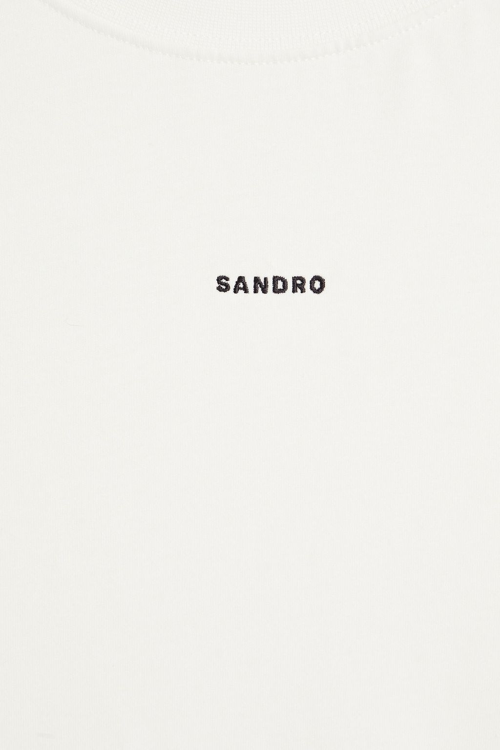 SANDRO Logo embroidered cotton-jersey T-shirt | THE OUTNET