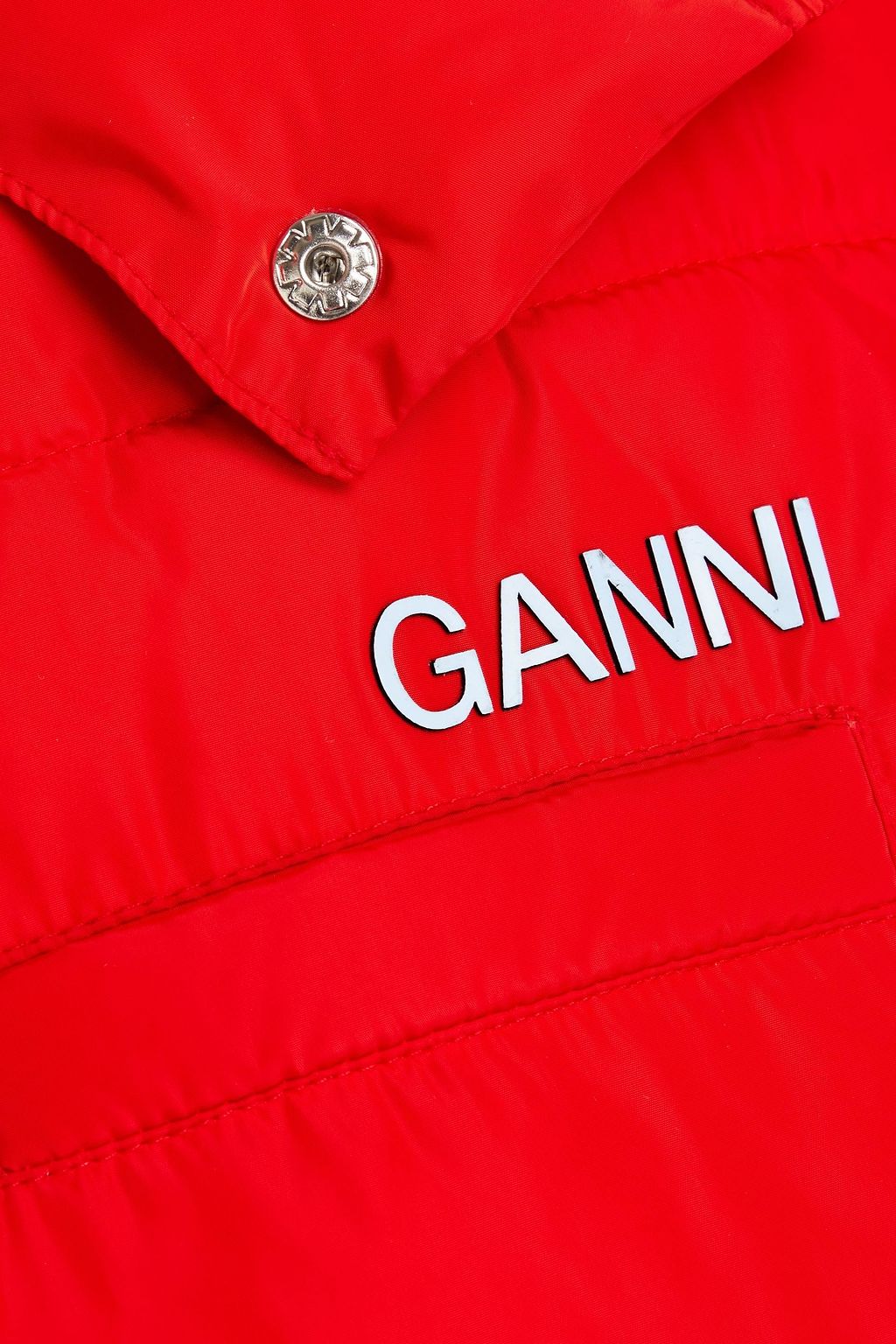GANNI Quilted padded shell hooded coat | THE OUTNET