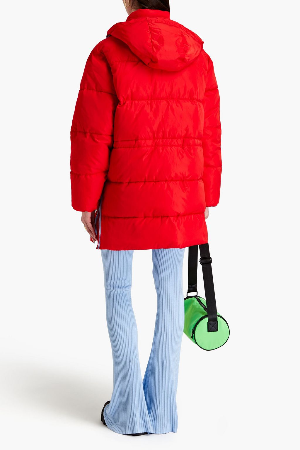 GANNI Quilted padded shell hooded coat | THE OUTNET