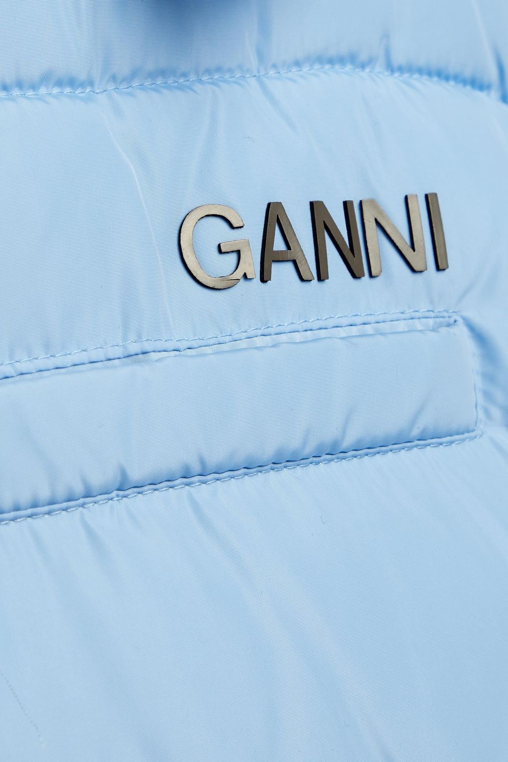 GANNI Quilted padded shell hooded coat | THE OUTNET