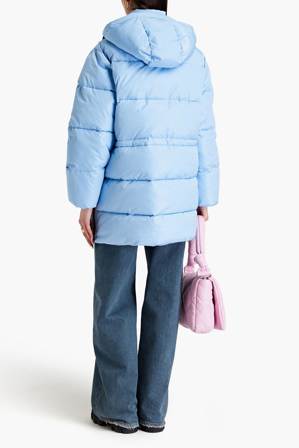 GANNI Quilted padded shell hooded coat | THE OUTNET