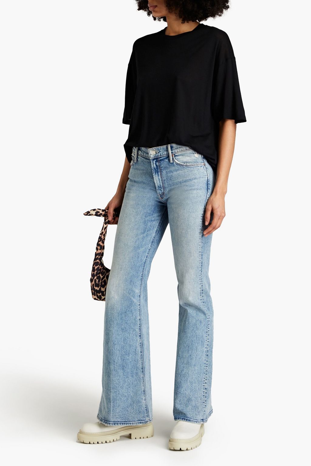 IRO Palyna modal and cashmere-blend jersey T-shirt | THE OUTNET