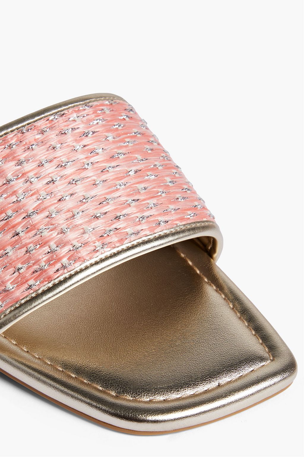 STUART WEITZMAN Summer metallic tweed slides | THE OUTNET